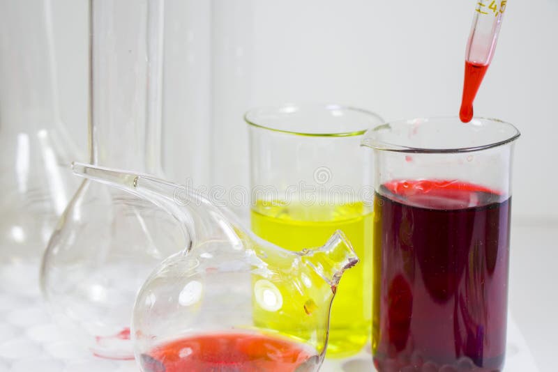 Chemical Laboratory Instruments, Glassware and Pipette. Tests and ...