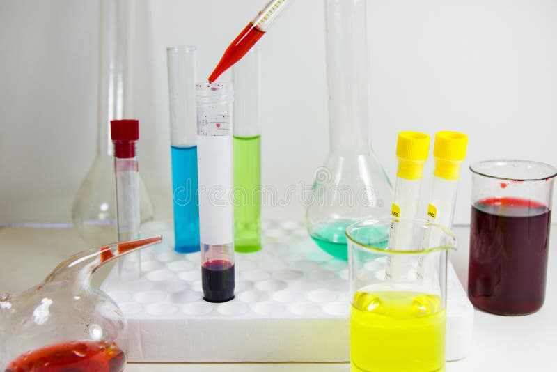 Chemical Laboratory Instruments, Glassware and Pipette. Tests and ...