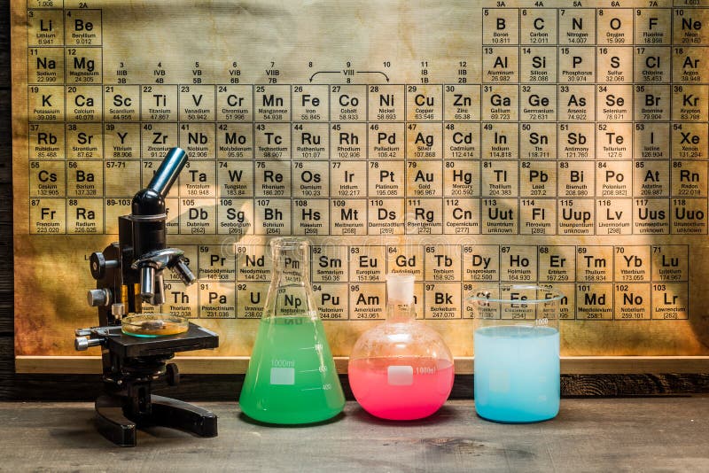 Chemical Laboratory with Microscope and Sample Stock Photo - Image of ...