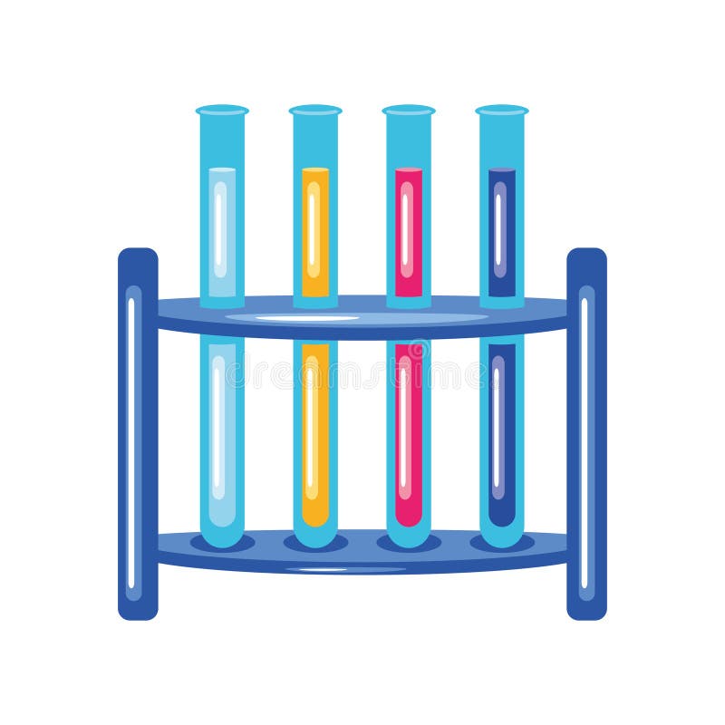 Chemical Laboratory Rack Equipment Icon Stock Vector - Illustration of ...
