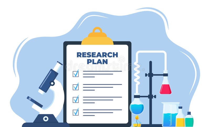 Chemical Laboratory Research Plan on Clipboard with Checklist. Chemical ...