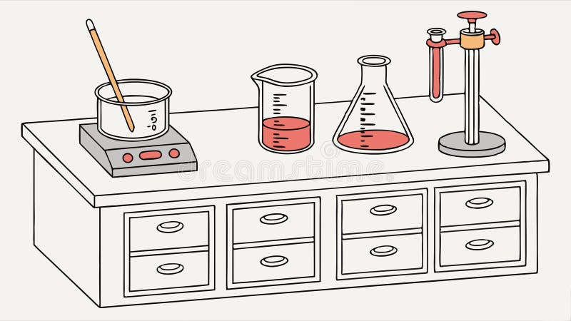 Chemical Laboratory Setup Stock Illustrations – 2,578 Chemical ...