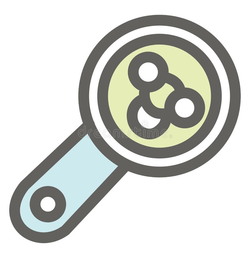 Grey magnifier, icon stock vector. Illustration of medicine - 259790280