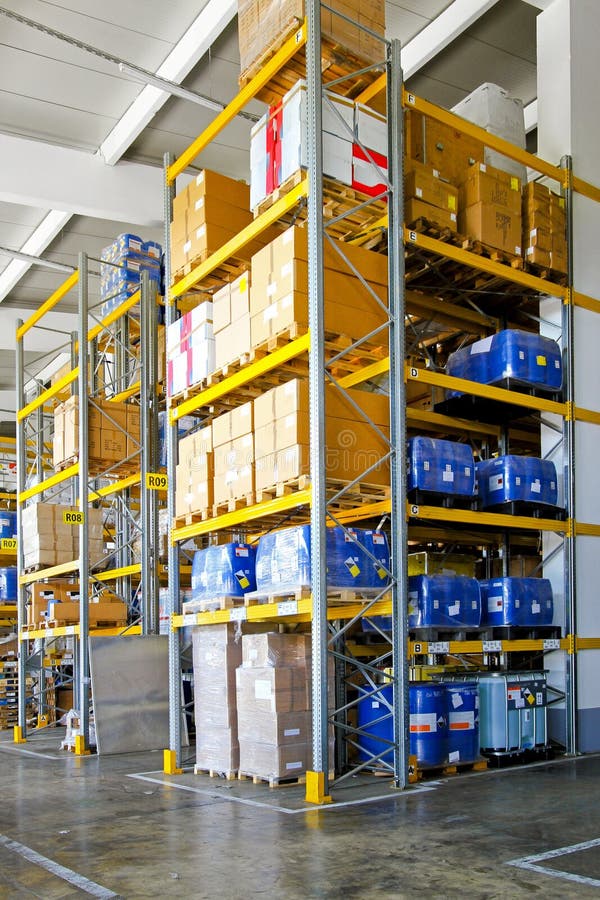 Chemical warehouse stock photo. Image of inside, shelves - 18587078