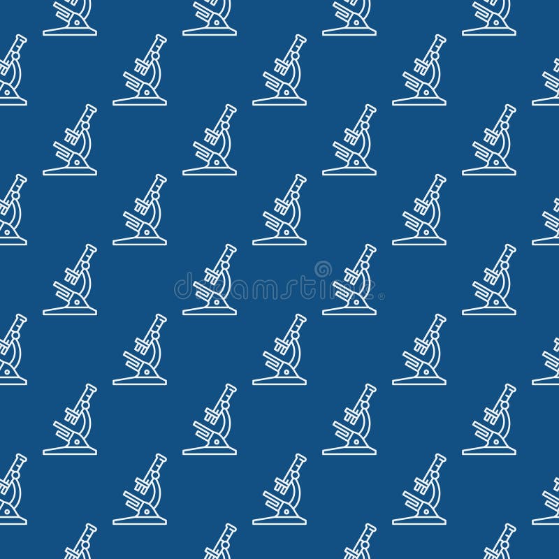 Chemical Microscope Vector Concept Geometric Blue Seamless Pattern ...