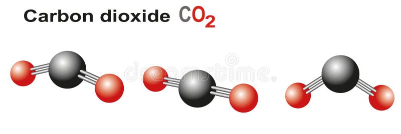 Chemical Model of Carbon Dioxide Gas Molecule Stock Vector ...