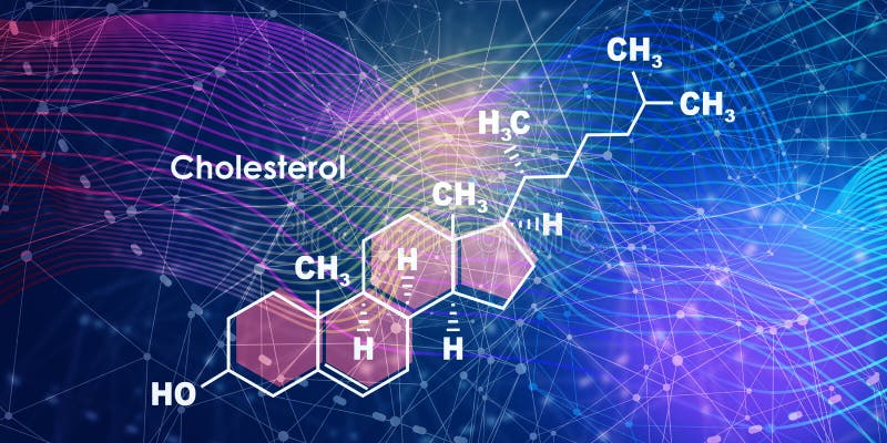 Structural Chemical Formula of Cholesterol. Infographics Illustration ...