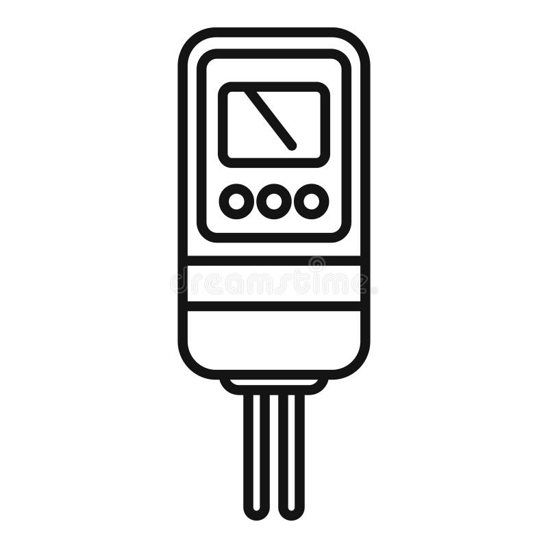 Chemical Ph Meter Icon Outline Vector. Control Level Stock Vector ...