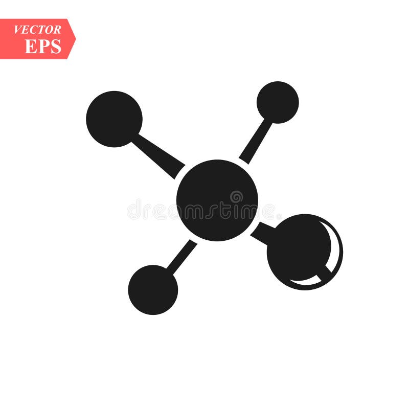 Chemical and Physical Atoms Molecules Icon Eps 10 Stock Illustration ...
