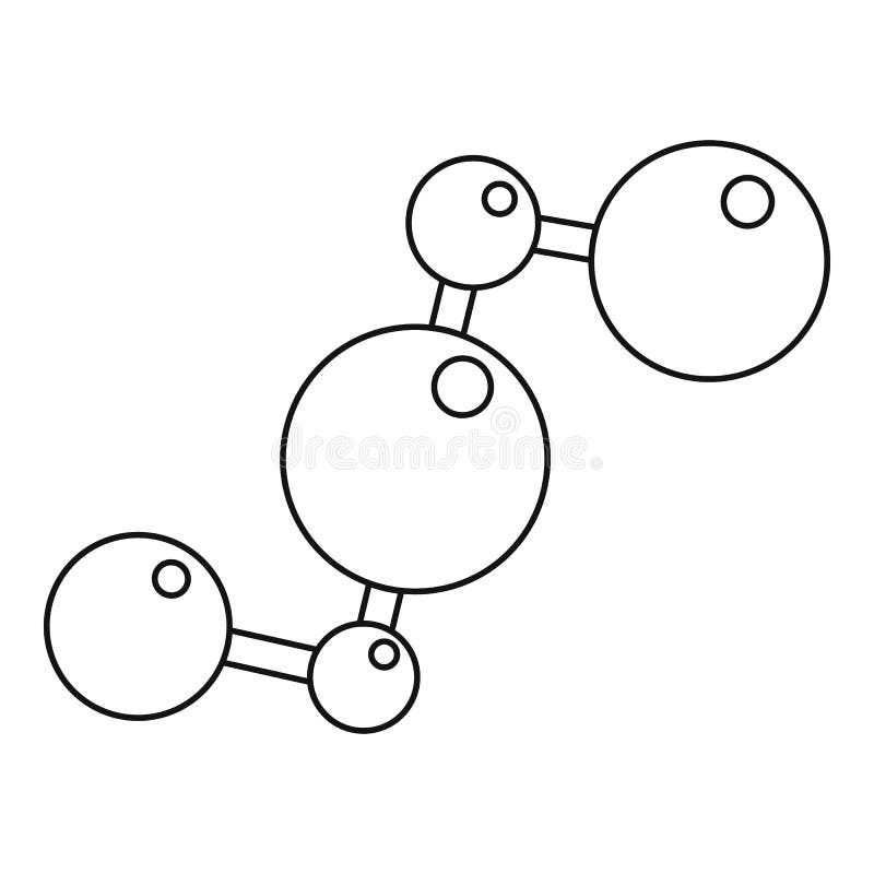 Chemical and Physical Molecules Icon Outline Stock Vector ...