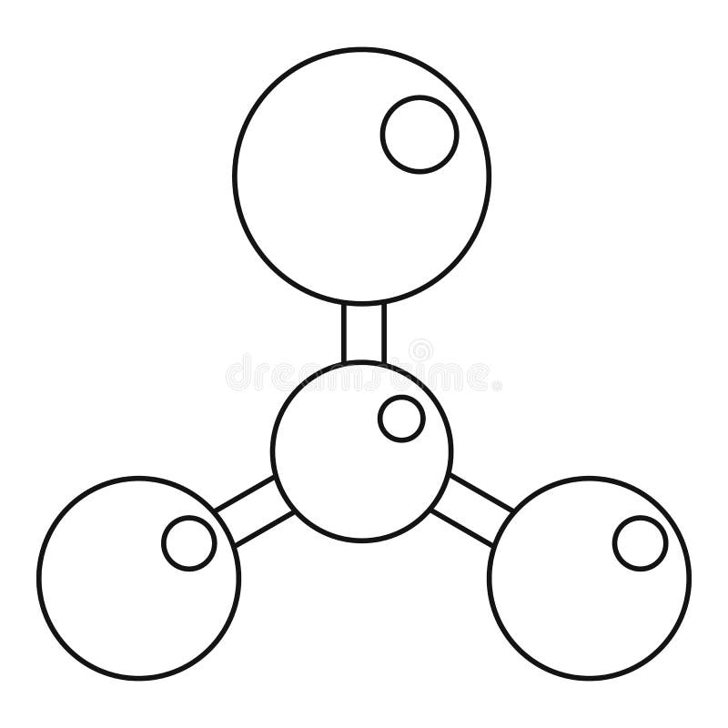 Chemical and Physical Molecules Icon Outline Stock Vector ...