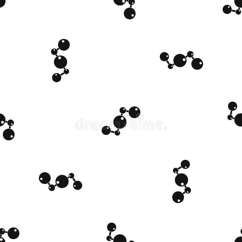 Chemical and Physical Molecules Pattern Seamless Black Stock Vector ...