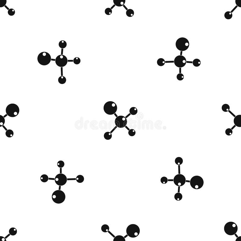 Chemical and Physical Molecules Pattern Seamless Black Stock Vector ...