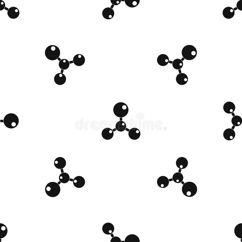 Chemical and Physical Molecules Pattern Seamless Black Stock Vector ...