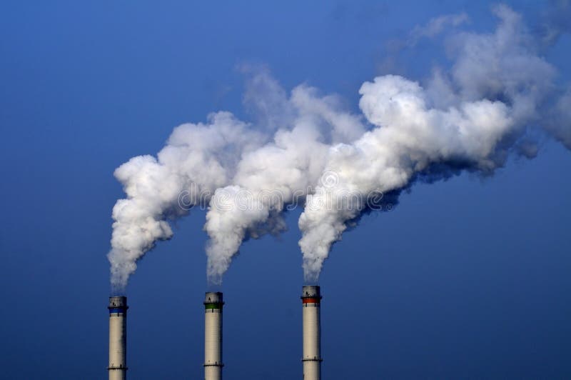 Chemical Plant/power Station Stock Image - Image of climate, emissions ...