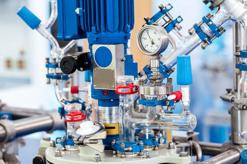 Chemical Processing Reactor Systems Closeup Stock Photo - Image of ...
