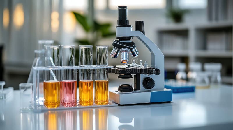 Chemical Reaction Experiment, Ongoing Experiment with Microscope and ...