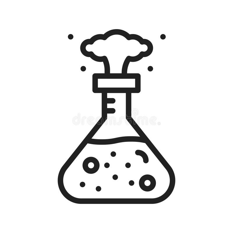 Chemical Reaction Icon Image. Stock Vector - Illustration of chemistry ...