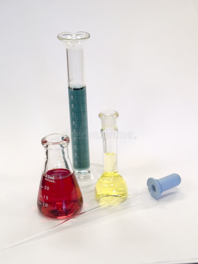 Colored Beakers stock photo. Image of glass, colored, beakers - 523820