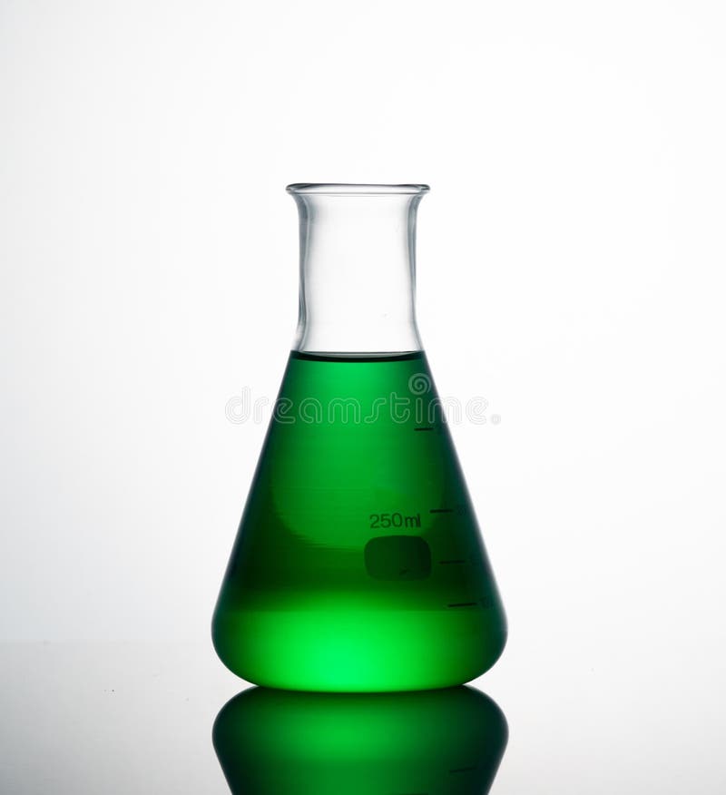 Chemical Science Glass on White Background Stock Image - Image of ...