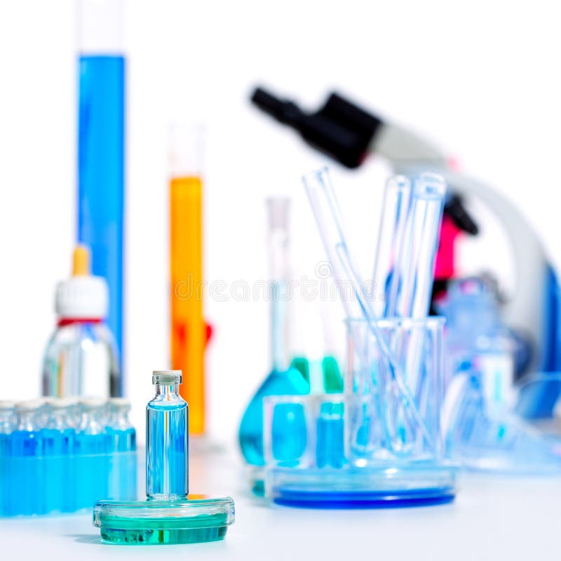 Chemical Scientific Laboratory Stuff Test Tube Flask Stock Image ...