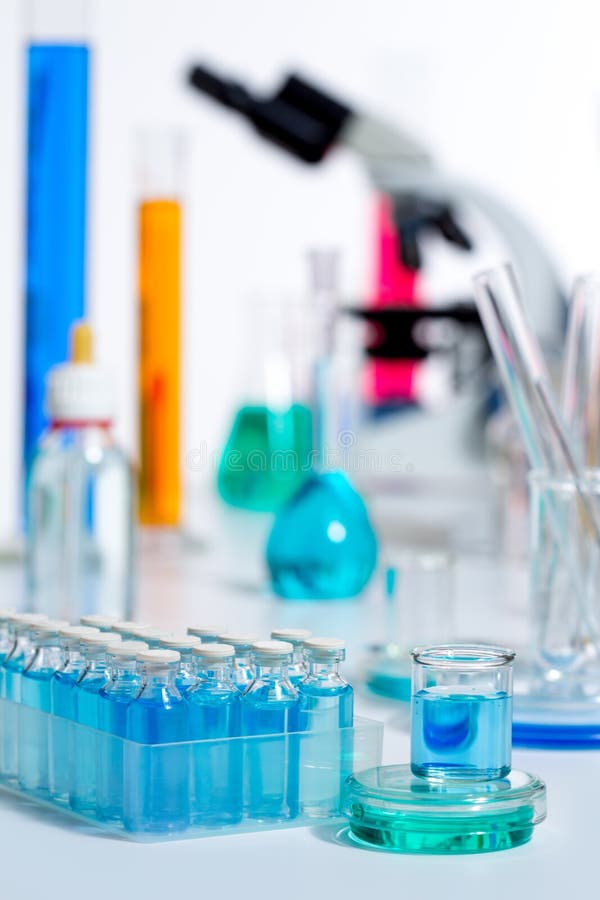 Chemical Scientific Laboratory Stuff Test Tube Flask Stock Image ...