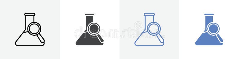 Chemical Search Icon Vector Set Use for Web Ui or App Stock Vector ...