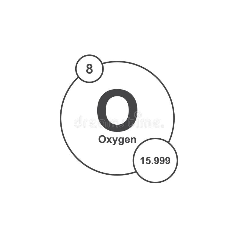 Chemical sign and symbol stock illustration. Illustration of oxygen ...