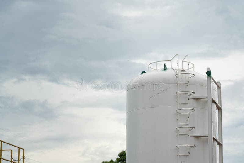 A Chemical Silo - Industrial Processing Equipment. Stock Photo - Image ...