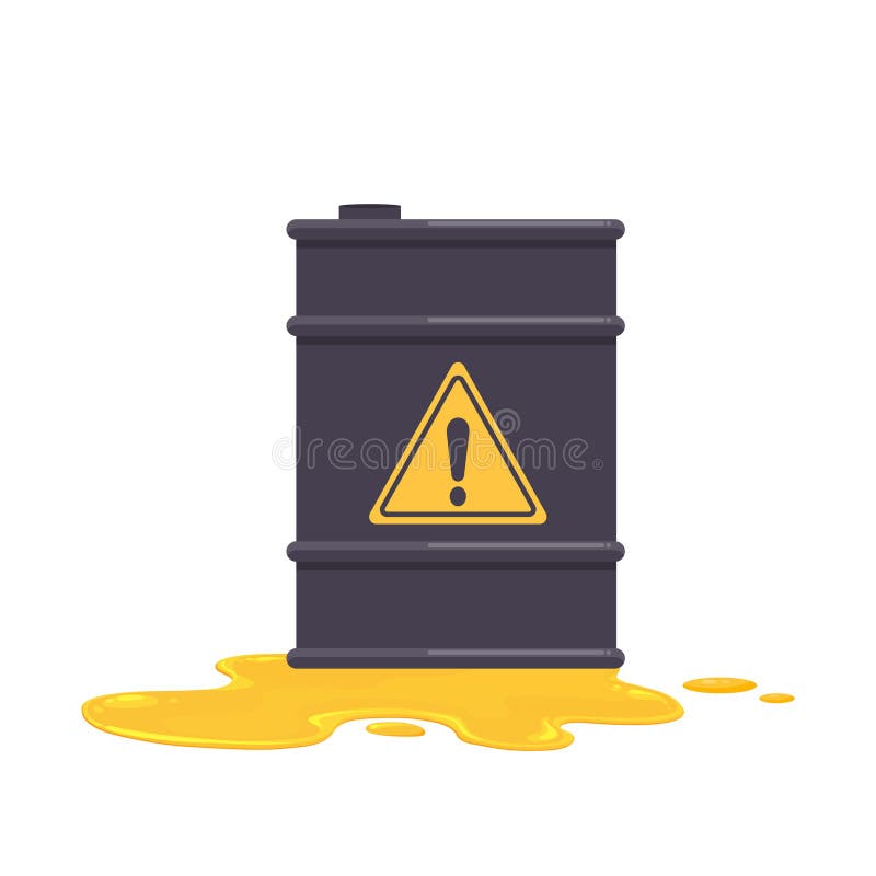 Hazardous Materials Container with Chemical Spill Vector Icon Symbol ...