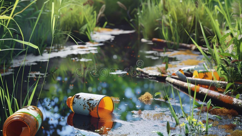 Chemical Spills and Toxic Contamination Stock Image - Image of garbage ...