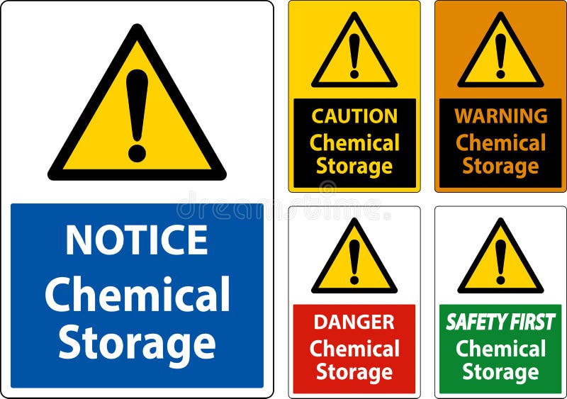Chemical Storage Symbol Sign on White Background Stock Vector ...