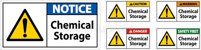 Chemical Storage Symbol Sign on White Background Stock Vector ...