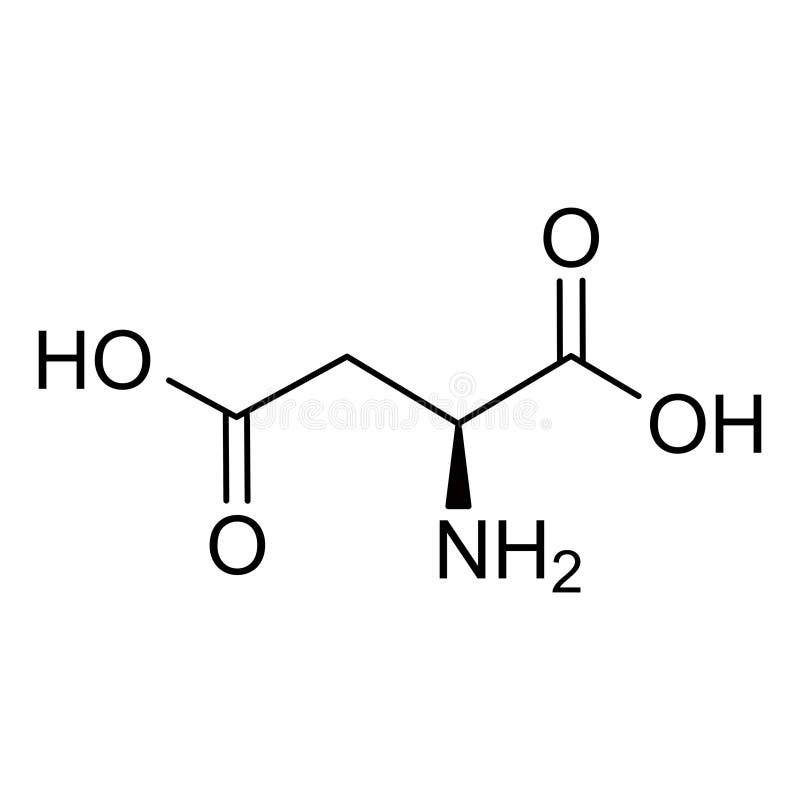 Chemical Structural Formula of Amino Acid, Aspartic Acid Stock ...
