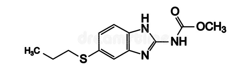 Chemical Structure of Albendazole, Drug Substance Stock Illustration ...
