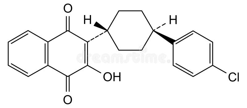 Chemical Structure of Atovaquone, Drug Substance Stock Illustration ...