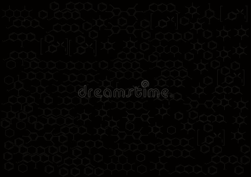 The Chemical Structure on a Black Background. Stock Vector ...