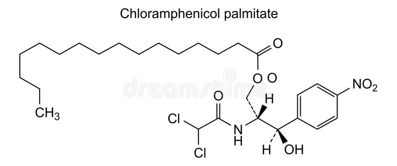 Chemical Structure of Chloramphenicol Palmitate, Drug Substance Stock ...