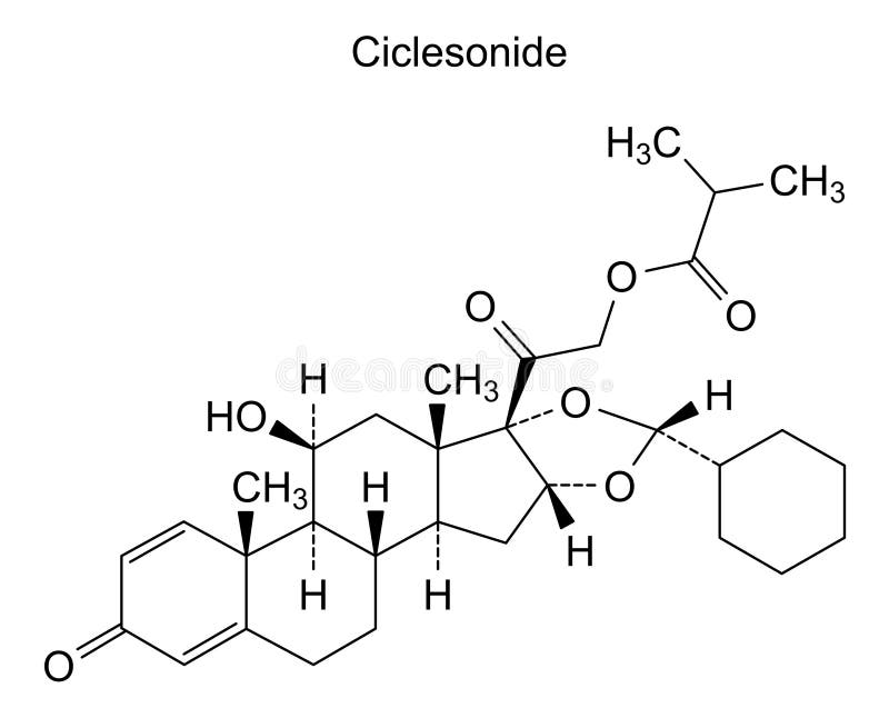Chemical Structure of Ciclesonide, Drug Substance Stock Illustration ...