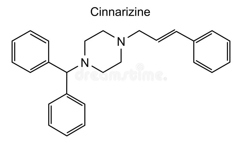 Chemical Structure of Cinnarizine, Drug Substance Stock Illustration ...