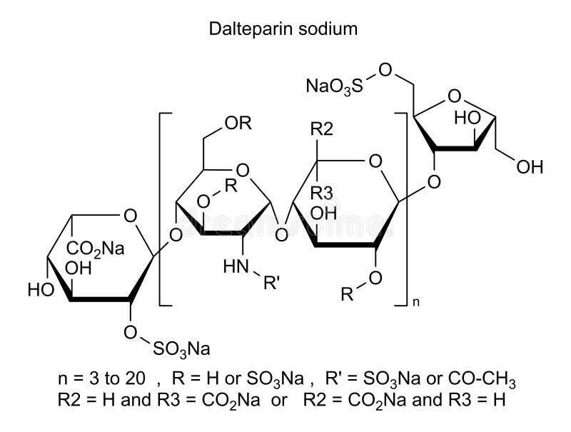Chemical Structure of Dalteparin Sodium, Drug Substance Stock ...