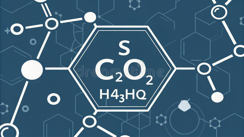 Chemical Structure Diagram with Molecule Formulas Stock Illustration ...