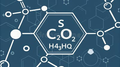 Chemical Structure Diagram with Molecule Formulas Stock Illustration ...