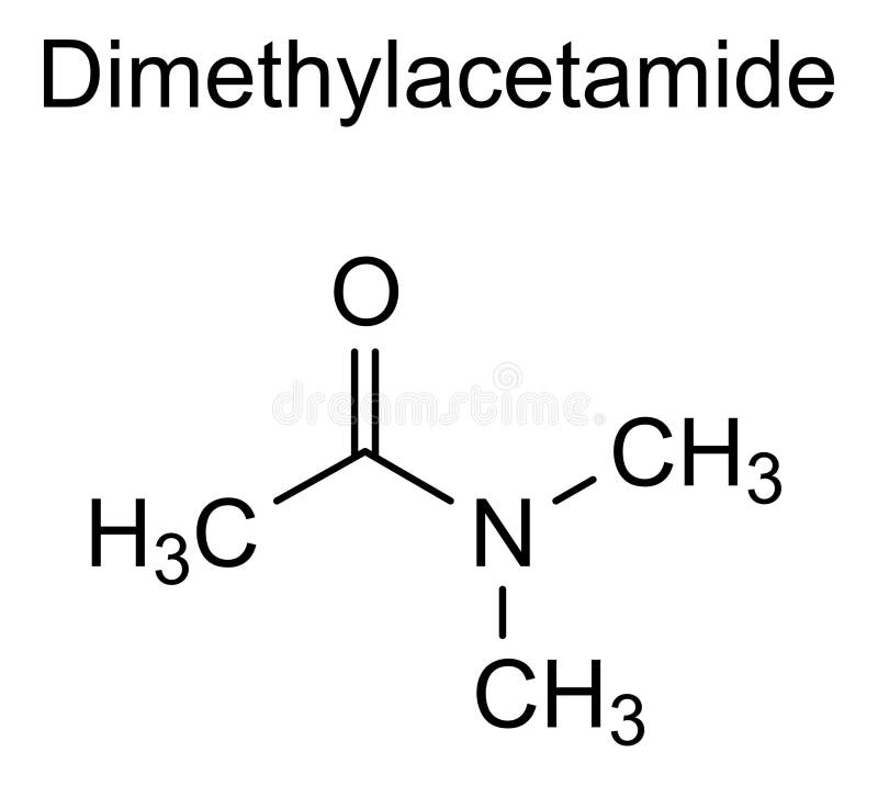 Chemical Structure of Dimethylacetamide, Drug Substance Stock ...