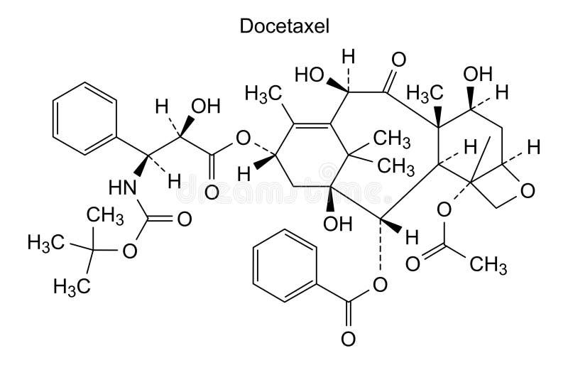 Chemical Structure of Docetaxel, Drug Substance Stock Illustration ...