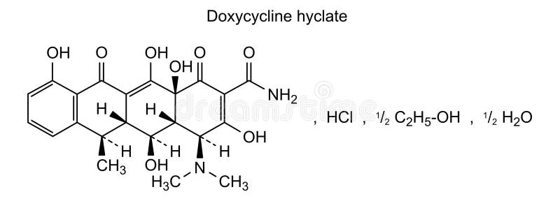 Chemical Structure of Doxycycline Hyclate, Drug Substance Stock ...
