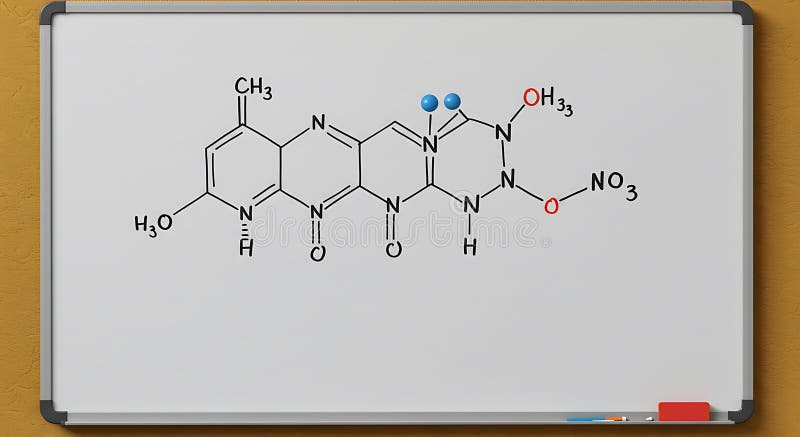 Chemical Structure Drawing on Whiteboard for Education or Science Stock ...