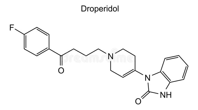 Chemical Structure of Droperidol, Drug Substance Stock Illustration ...