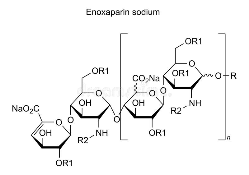 Chemical Structure of Enoxaparin Sodium, Drug Substance Stock ...