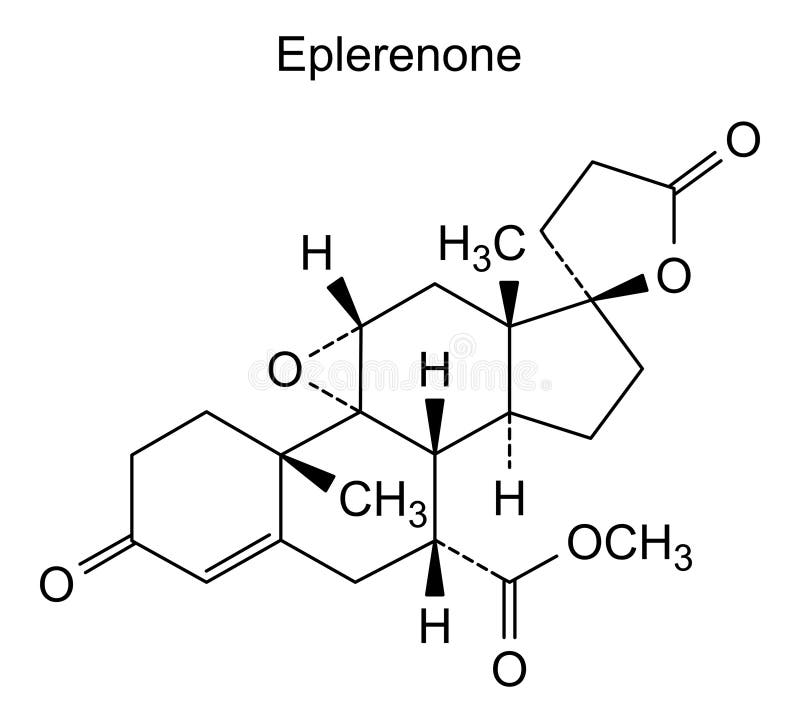 Chemical Structure of Eplerenone, Drug Substance Stock Illustration ...